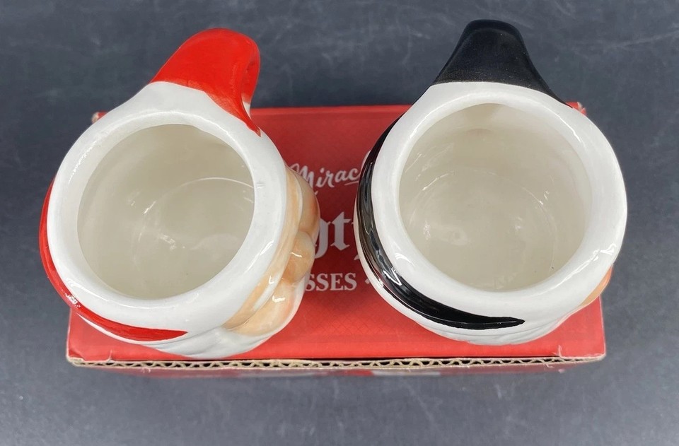 Miracle Pop Santa Winking Ceramic Naughty Nice Shot Glass Mini Mug Set ...