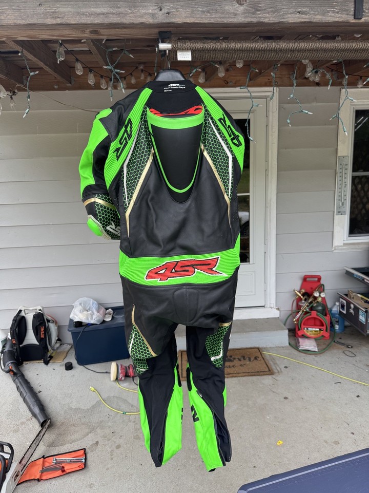 4SR Professional Motorcycle Road Racing Leathers Track Day Suit 44/54 ...