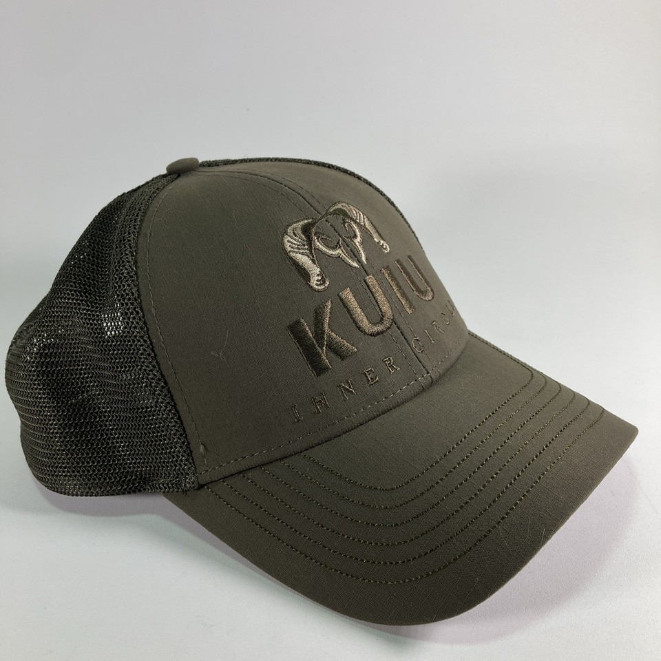 KUIU Hat Cap Snap Back Green Mesh Trucker Embroidered Inner Circle Mens ...