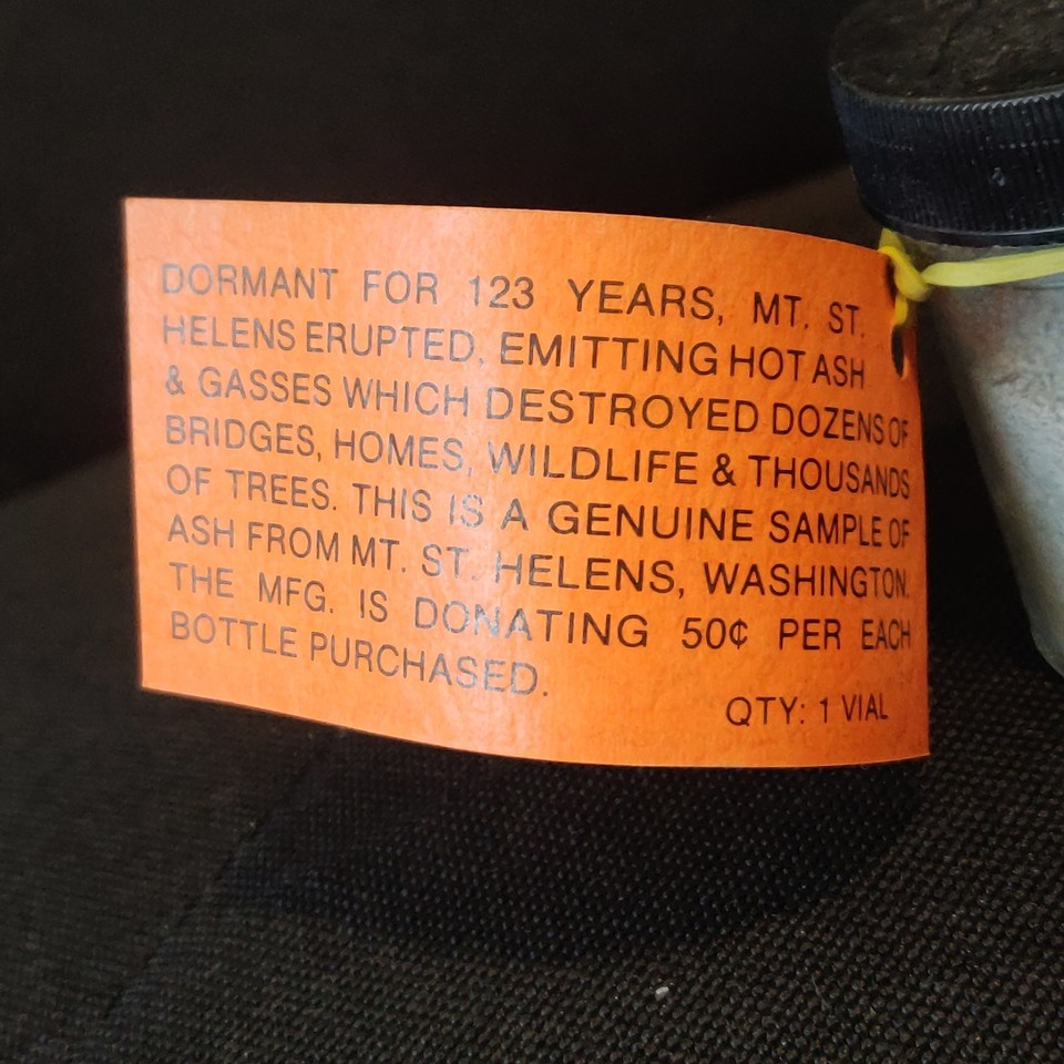 Mt. St. Helens Volcanic Ash Vial. May 18, 1980. Gibbs Collectable | eBay