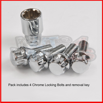 12x1.75 Locking set Wheel bolts fits VOLVO V70 X 97-00 Security anti ...