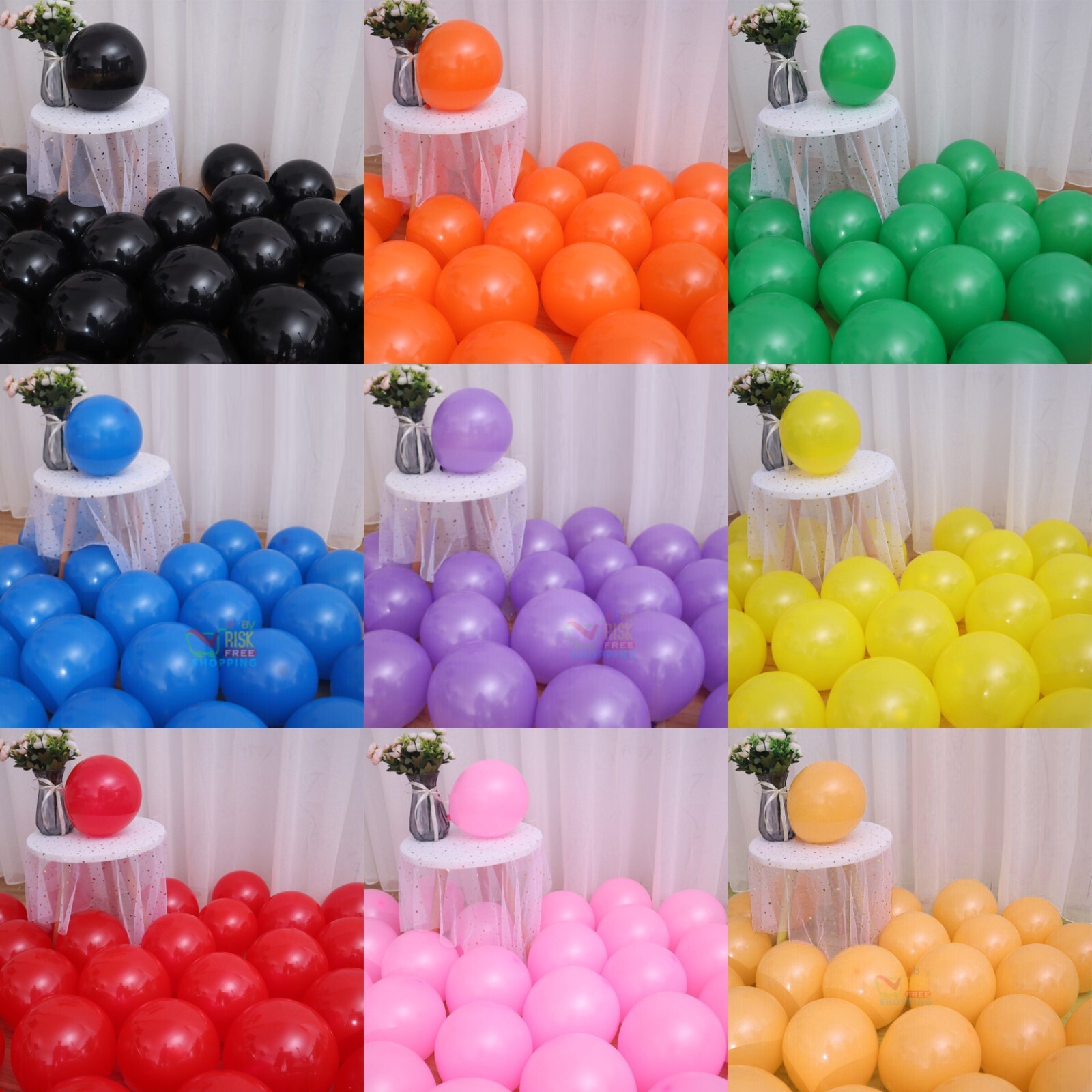 WHOLESALE BALLOONS 100-5000 Latex BULK PRICE JOBLOT Quality Any ...