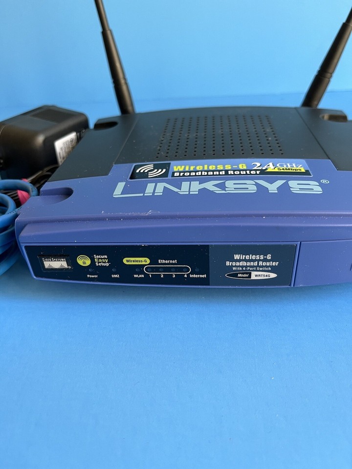 Linksys WRT54G Wireless Router Broadband Router With 4 Port Switch. NO ...