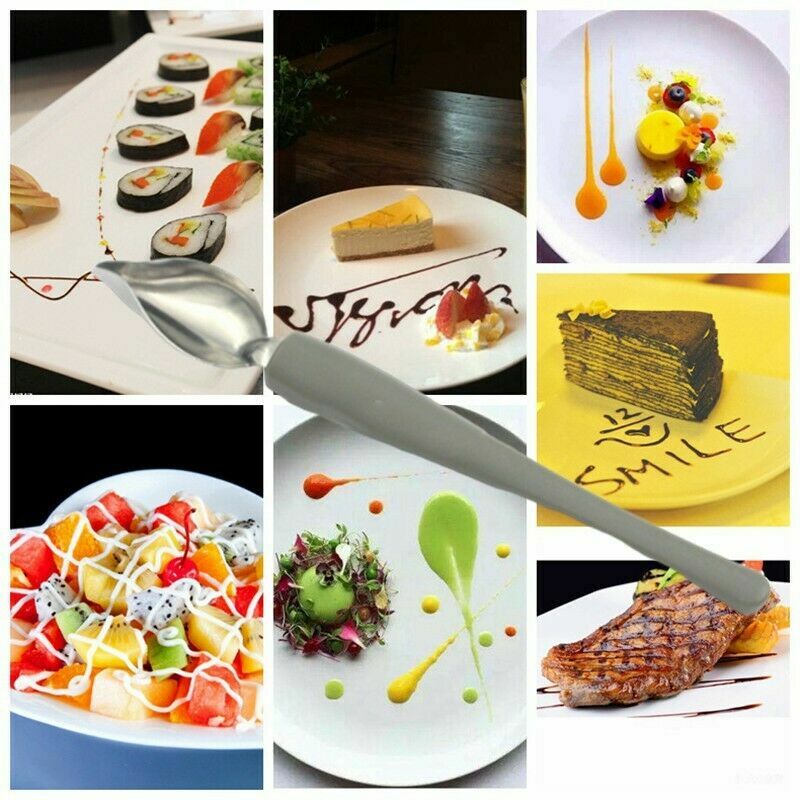 Pro Chef Plating Spoon Kit Decor Sauce Spoon Dessert Chocolate Pen ...