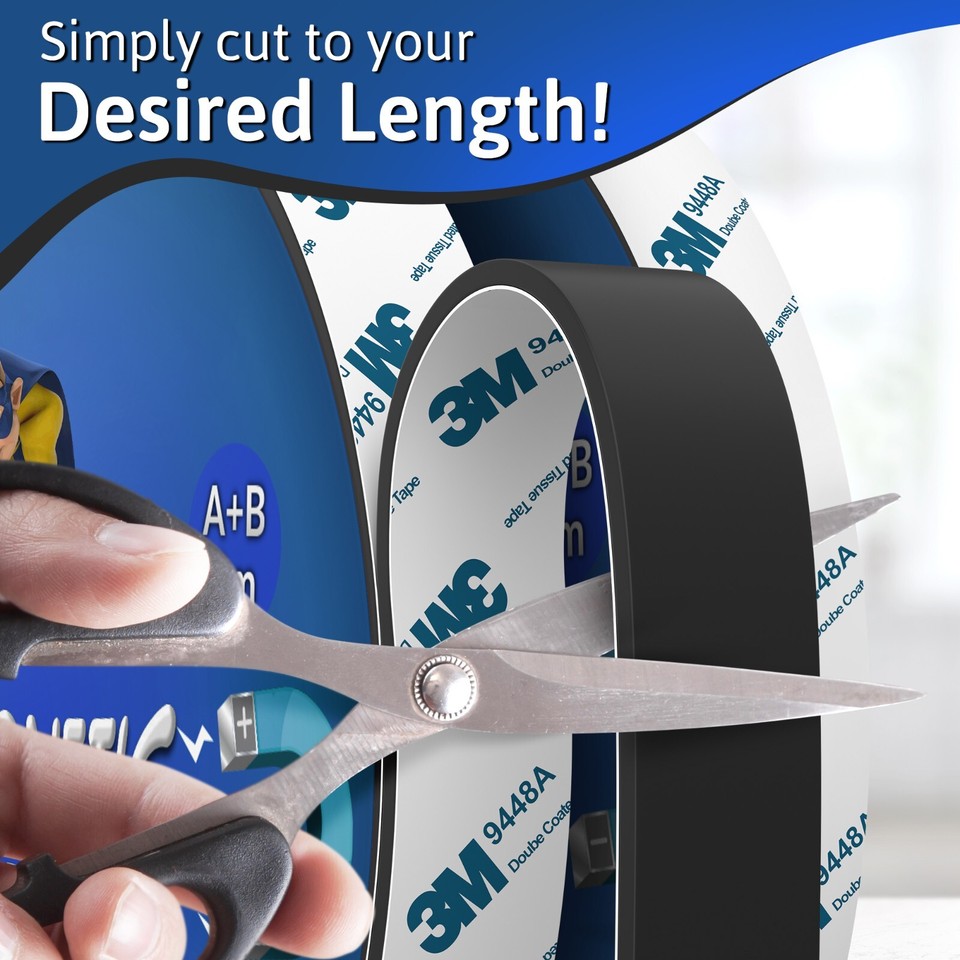 Magnetic Tape Self Adhesive Strong 3M Polarity A+B Magnet Sticky Strip ...