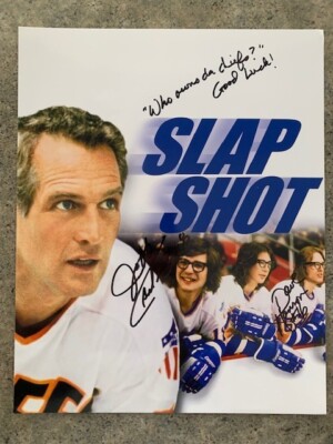 HANSON BROTHERS 8X10 SIGNED JEFF CARLSON DAVE HANSON SLAP SHOT MOVIE ...