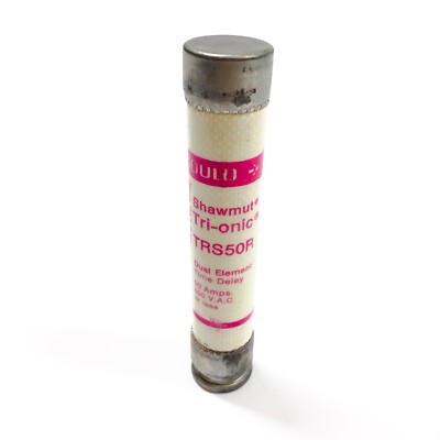 TRS50R Gould Shawmut Fuse, Dual Element, Time Delay, 50 A, 600 VAC, IR ...