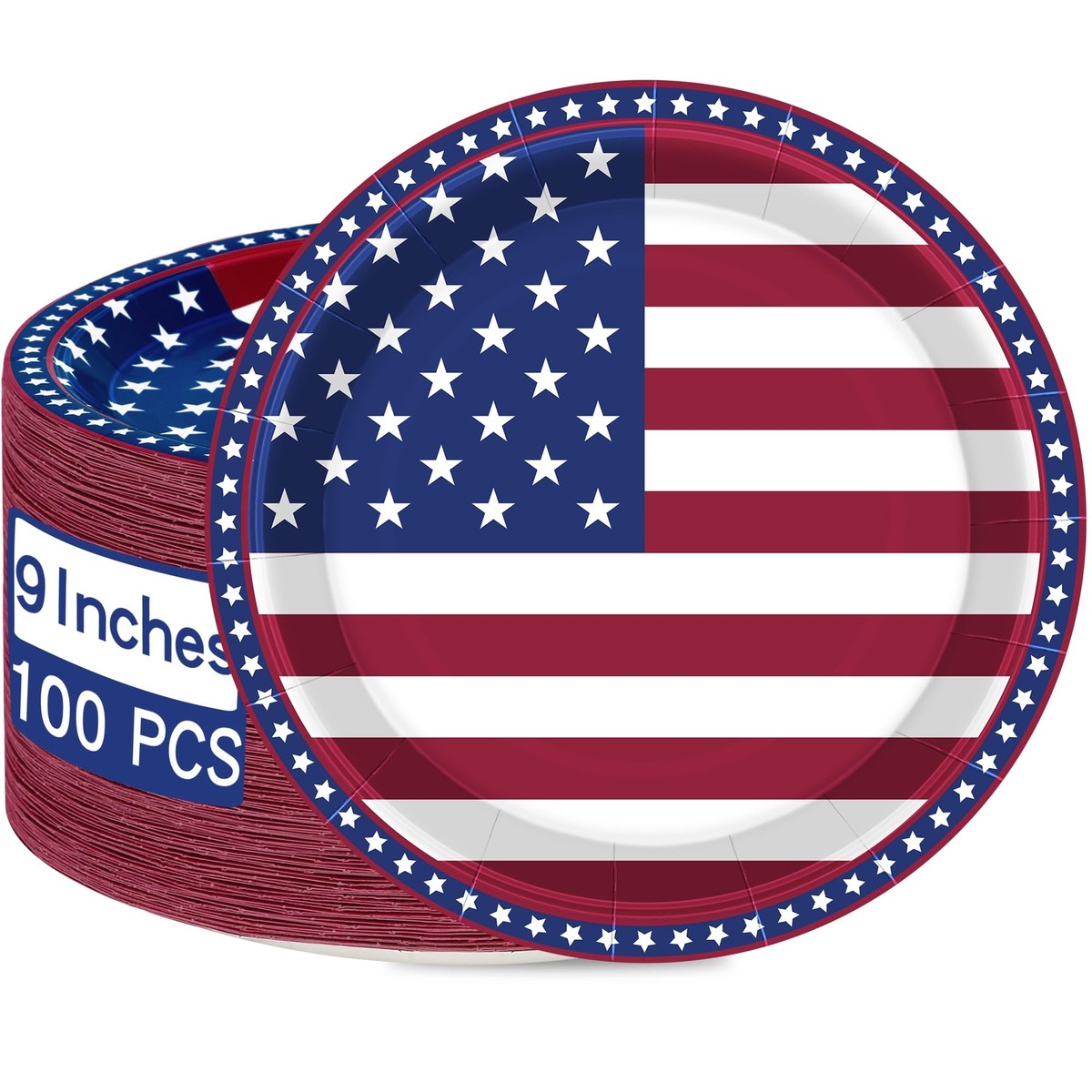 American Flag Plastic Plates