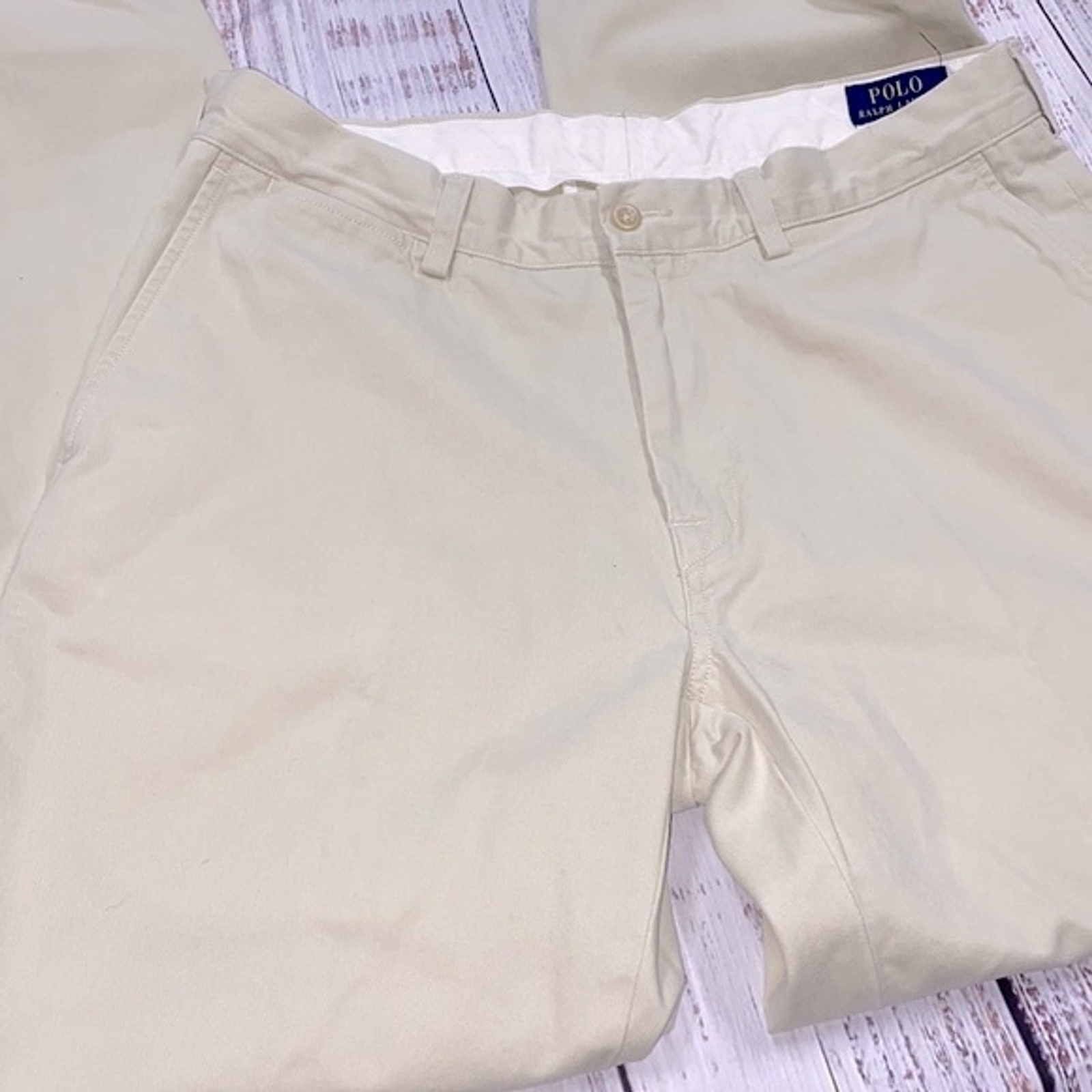 Polo Ralph Lauren classic fit blue label tan chino pa… - Gem
