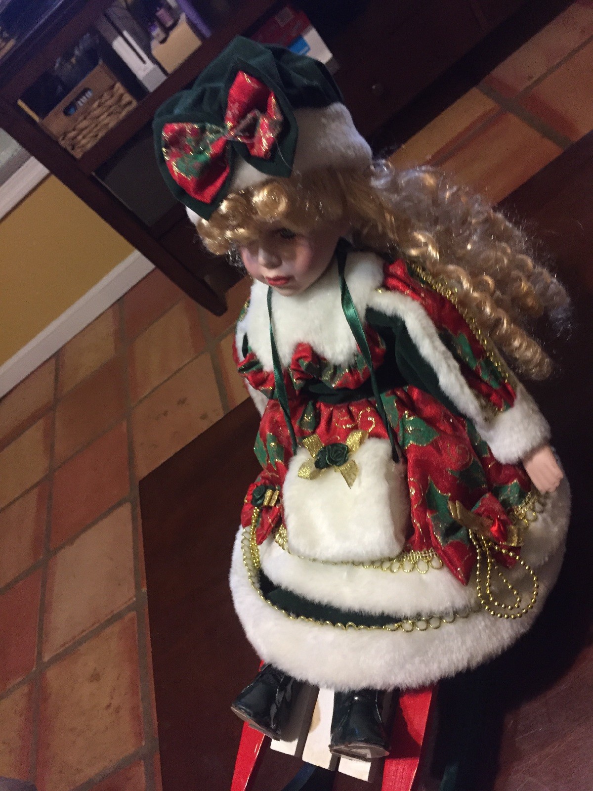 Dan Dee Porcelain Doll Holiday Edition w/ Sled | eBay
