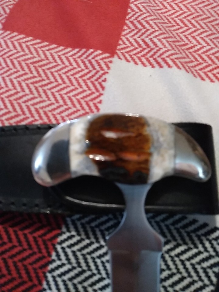 Vintage & Rare TAYLOR-SETO Fixed blade T-Handle Knife w/ STAG Scales ...