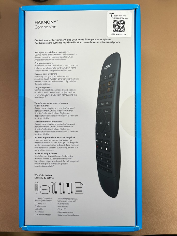 Logitech Harmony Companion All in One Remote Control NEW 915000239 915 000239 735286124170| eBay