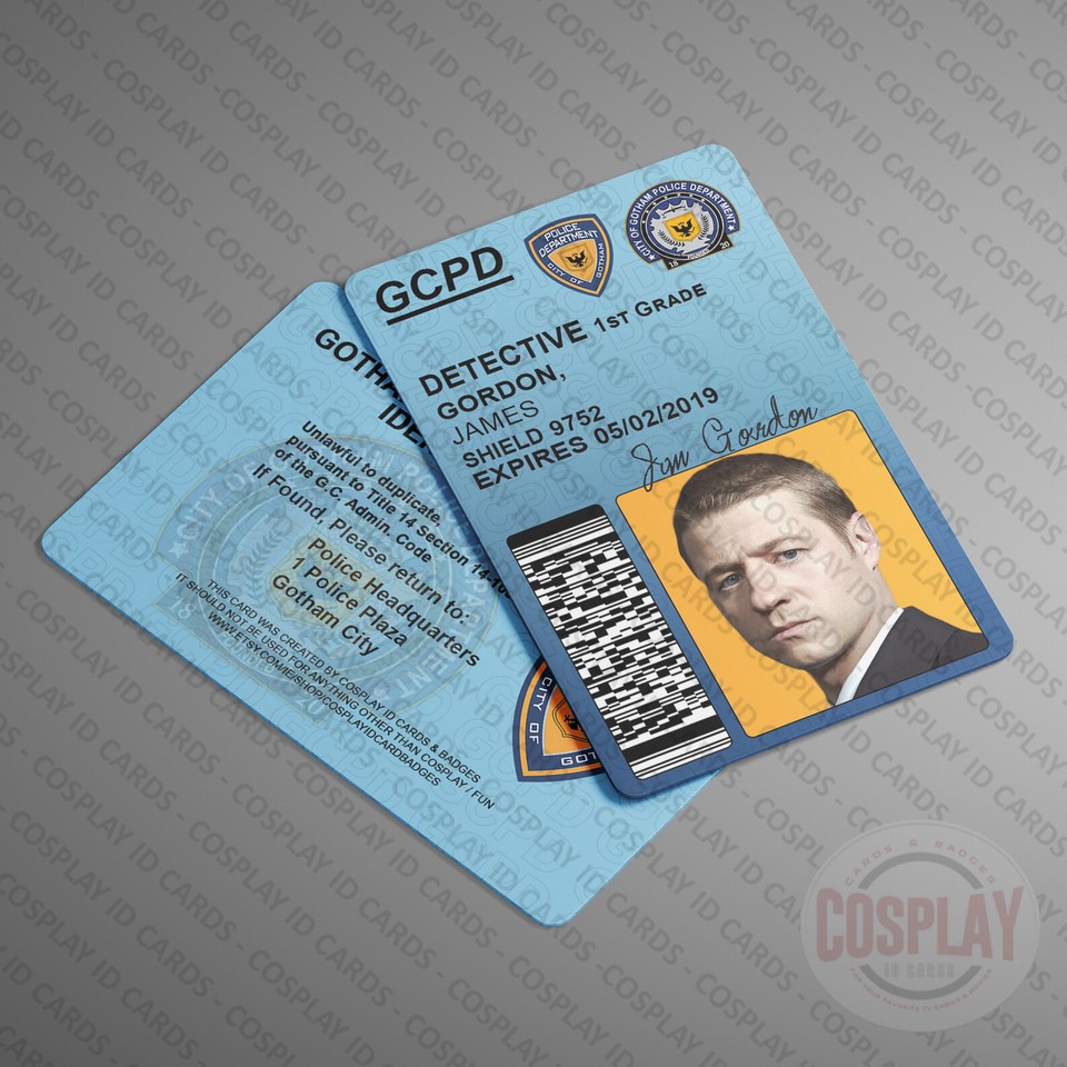 Gotham TV Show | GCPD Jim Gordon Police Badge | Harvey Bullock ...