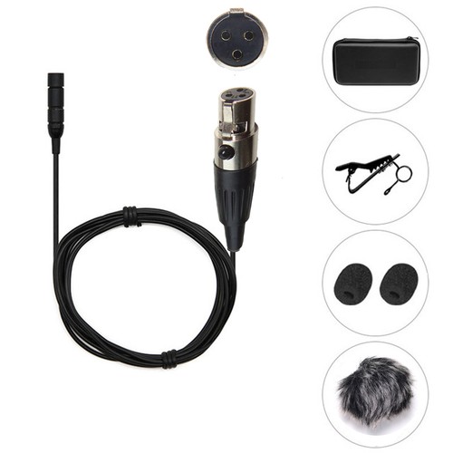 Professional Lavaliere Microphone 3 Pin Mini XLR TA3F For Body Pack ...