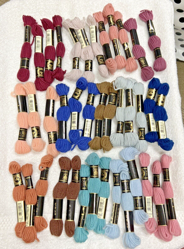 Laine Colbert DMC Yarn Pure Tapestry Wool 39 Skeins Rainbow of Colors Lot AA34A | eBay