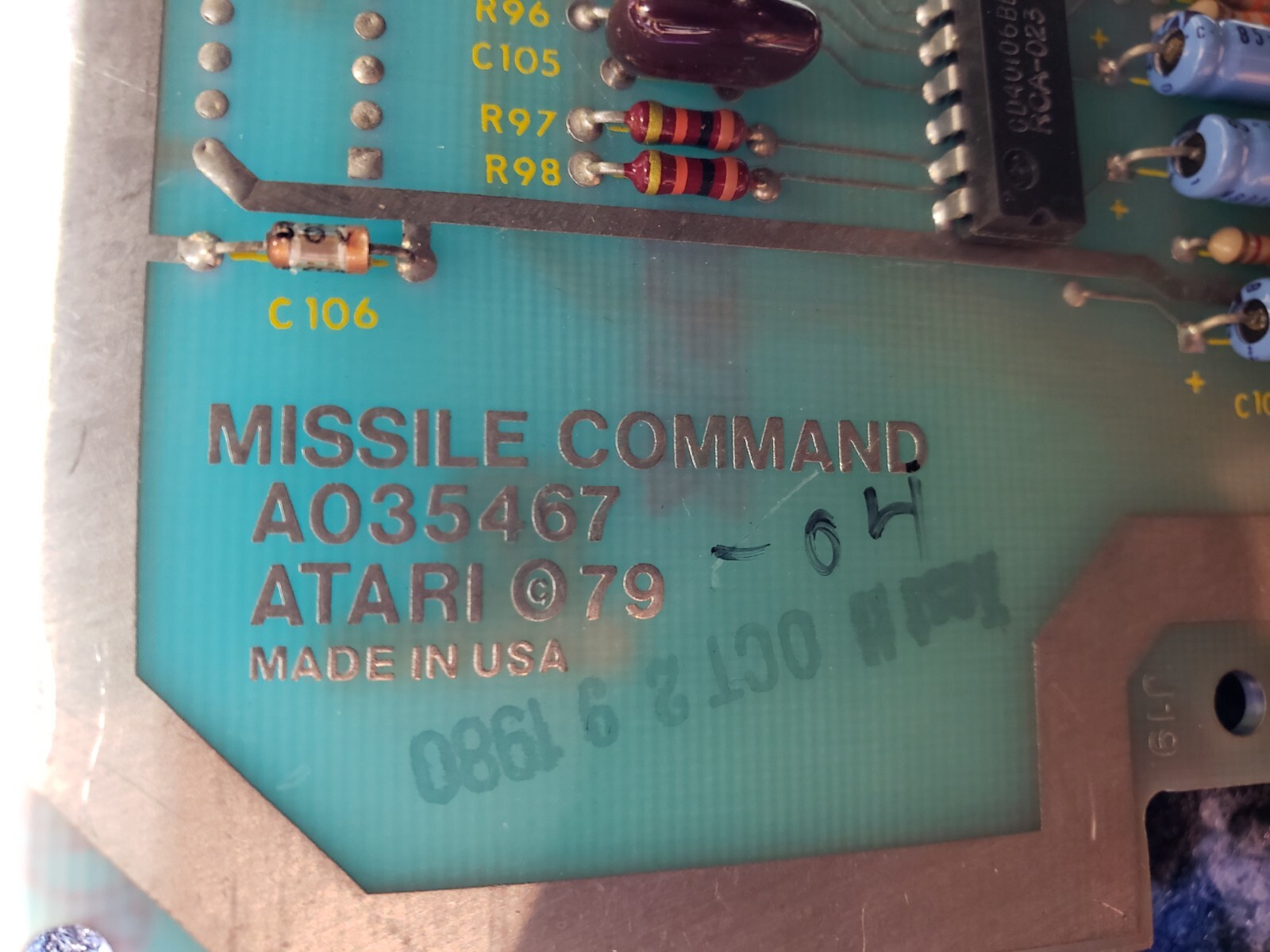Missile Command Arcade PCB board - repair and refurbish service | eBay