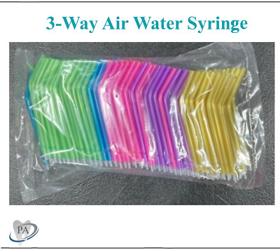 Dental 3-Way Air Water Syringe Disposable Spray Tips Triple Nozzles ...