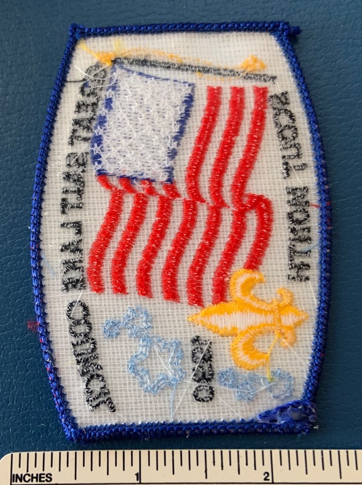 1990 GREAT SALT LAKE COUNCIL Boy scout Month PATCH BSA USA Flag ...