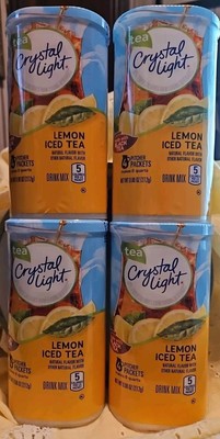 (4 Pack) Crystal Light Lemon Iced Tea Sugar Free Drink Mix 4 Ct Pitcher ...