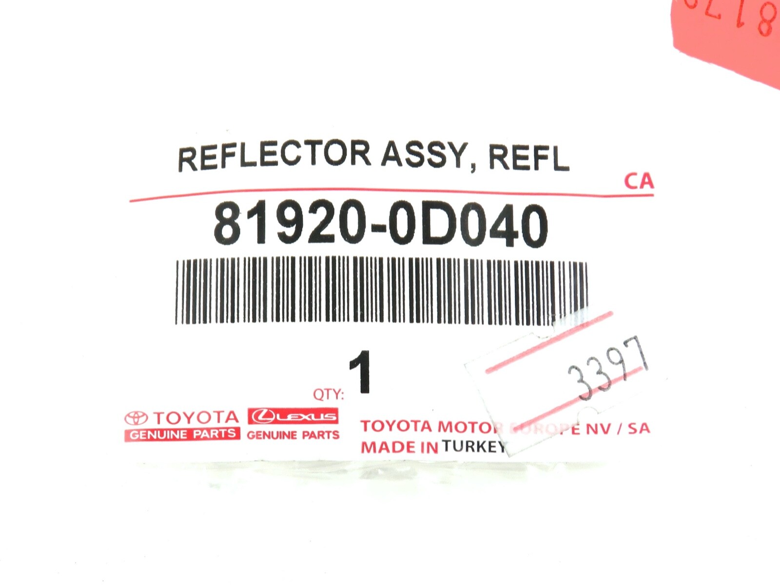Genuine+TOYOTA+LEFT+N%2FS+REFLECTOR+For+Yaris+2014-2018+Hybrid+81920 ...
