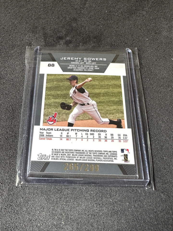 Jeremy Sowers & Tom Mastny 2007 Topps Co-Signers Red 265/299 | eBay