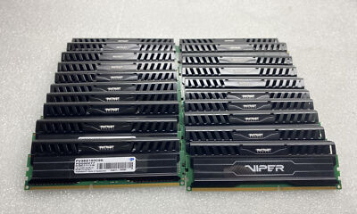 80GB Lot of 20 Patriot VIPER RAM UDIMM 4GB 600MHz PC3-12800U non-ECC ...