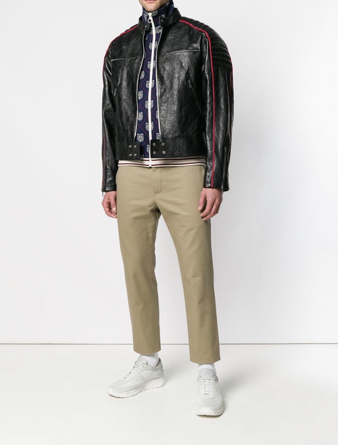 gucci moto leather jacket - Gem