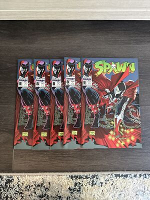 Lot Of 5 Spawn #8 Image MOORE 1ST Vindicator MILLER POSTER SPIDERMAN 1 ...
