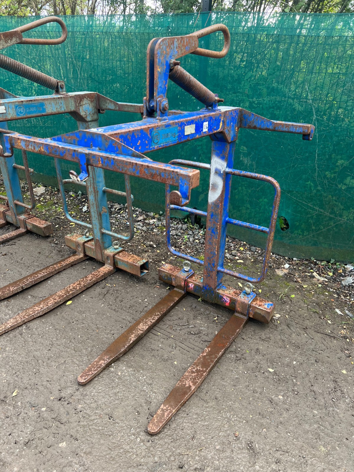 2000kg Conquip Pallet Forks £550+vat Lifting Attachment Crane Digger ...