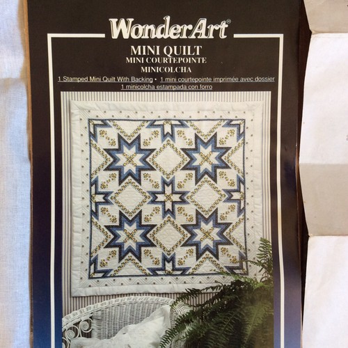WonderArt Floral Starburst Stamped Mini Quilt Kit 9102 36 x 36 Part ...