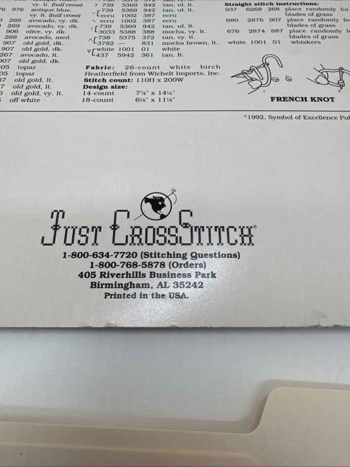 Just Cross Stitch Cheetah Pattern Chart Cathy Livingston | eBay UK