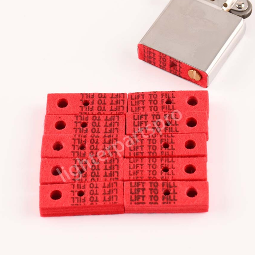 10pcs high quality cotton red felt pad with black text for Zippo ...