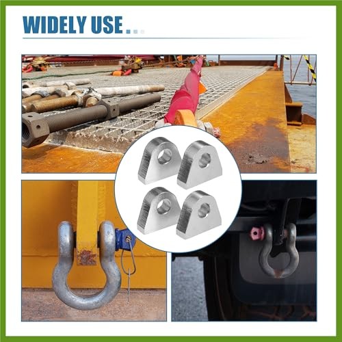 4 Pcs Welded on Shackles Clevis Mount 1" Thickness Steel for Offroad ...