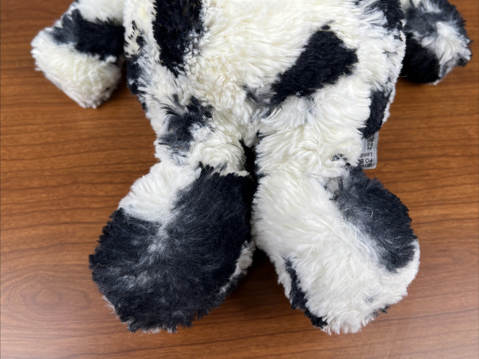 Jellycat Bashful Calf Cow Plush 12" Medium Black White Clean Stubborn ...