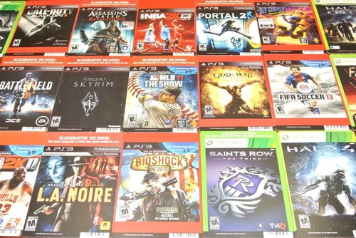 BLOCKBUSTER Video Game Store Merchandiser Display Card PS3 Xbox 360 U ...