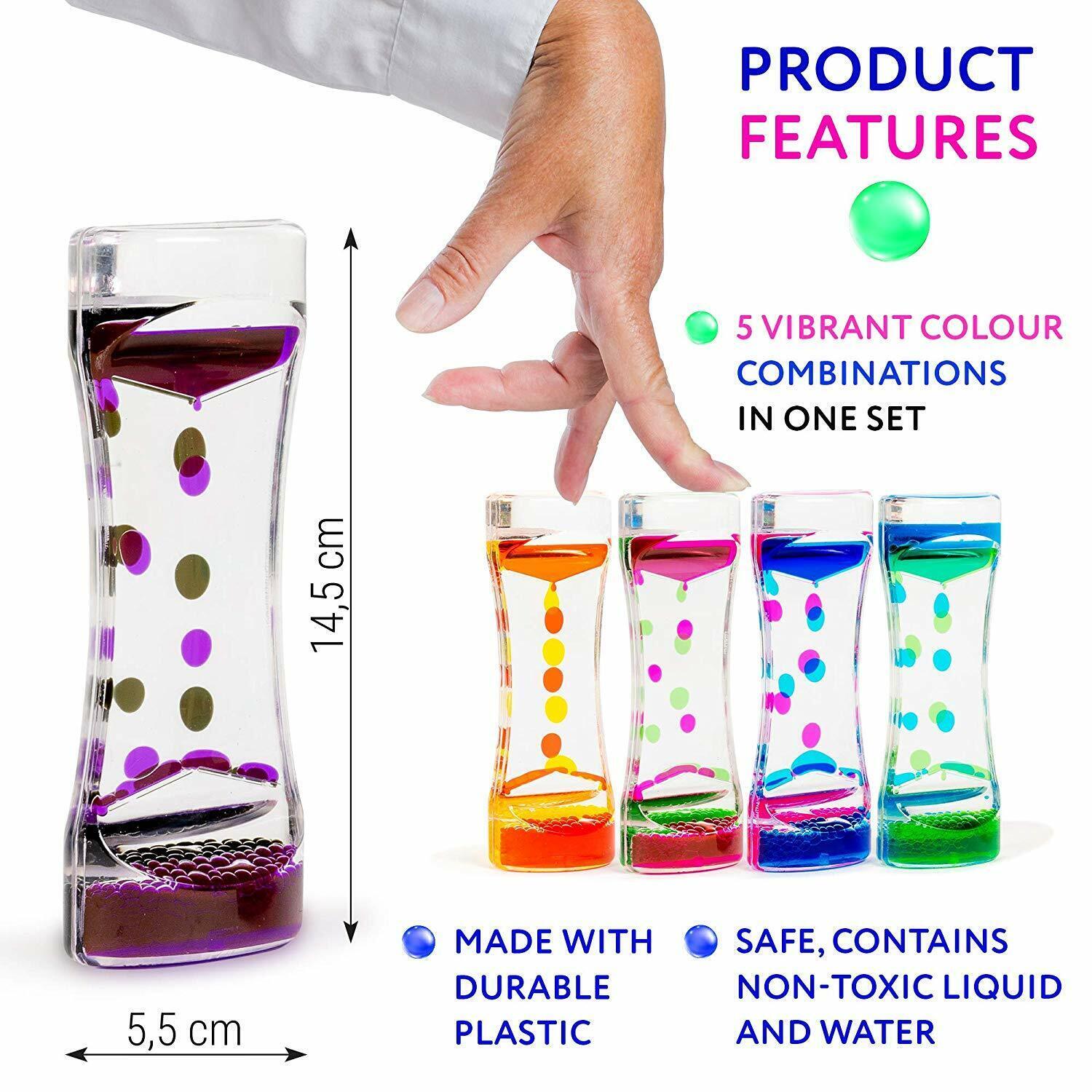 5 PCS Liquid Motion Timer Calming Motion Sensory SEN ASD ADHD Autism ...