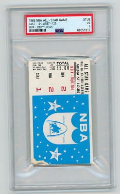 1965 NBA ALL STAR GAME TICKET STUB JERRY LUCAS MVP PSA RARE VINTAGE OLD ...