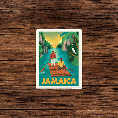 Vintage Jamaica Travel sticker - Retro Tropical Island Art Print Decor ...