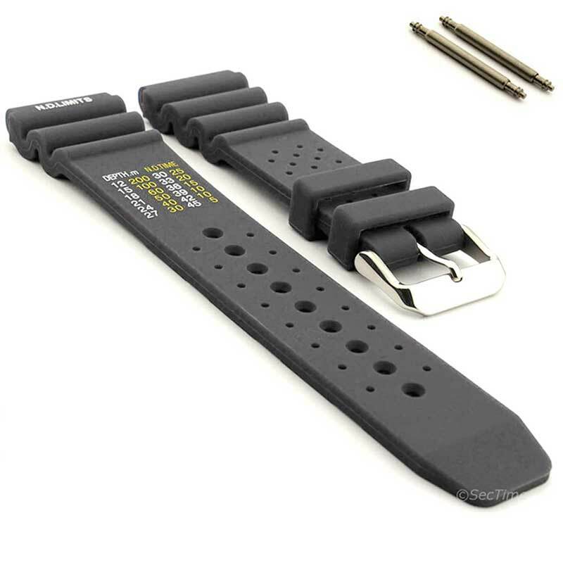 ND Limits Silicone Rubber Waterproof Watch Band Strap 18 20 22 24 PRO ...