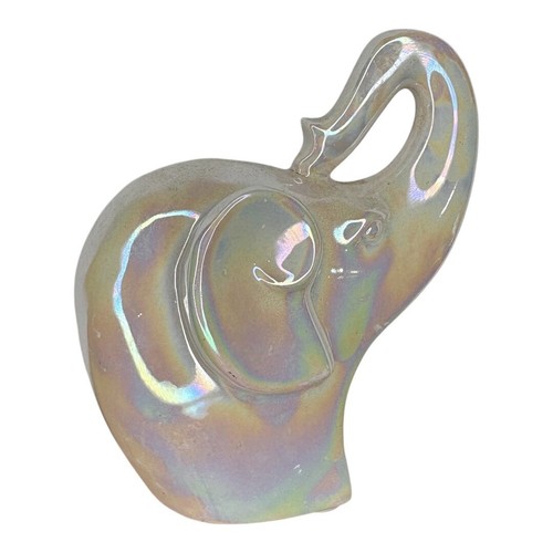 Vintage Elephant Figurine Concepts Iridescent Home Decor Shelf Ceramic ...