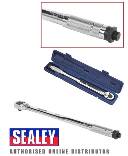 Sealey AK224 Calibrated Micrometer Torque Ratchet Wrench 27-204Nm 1/2 ...