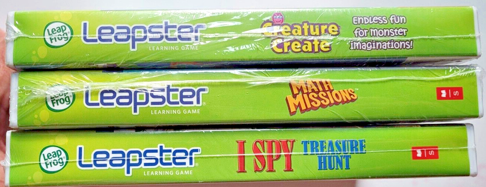 NEW Lot 3 Leap Frog Leapster Learning Games Creature Create/Math ...
