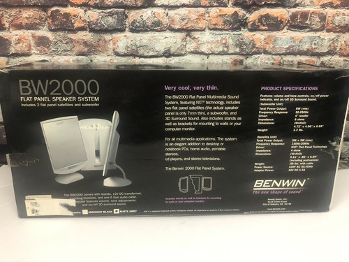 Benwin BW2000 Flat Panel Speaker System NXT Technology 6W (RMS) | eBay