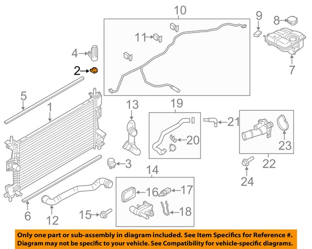Ford OEM Turbocharger Intercooler Insulator CV6Z8125A Image 2 for sale ...