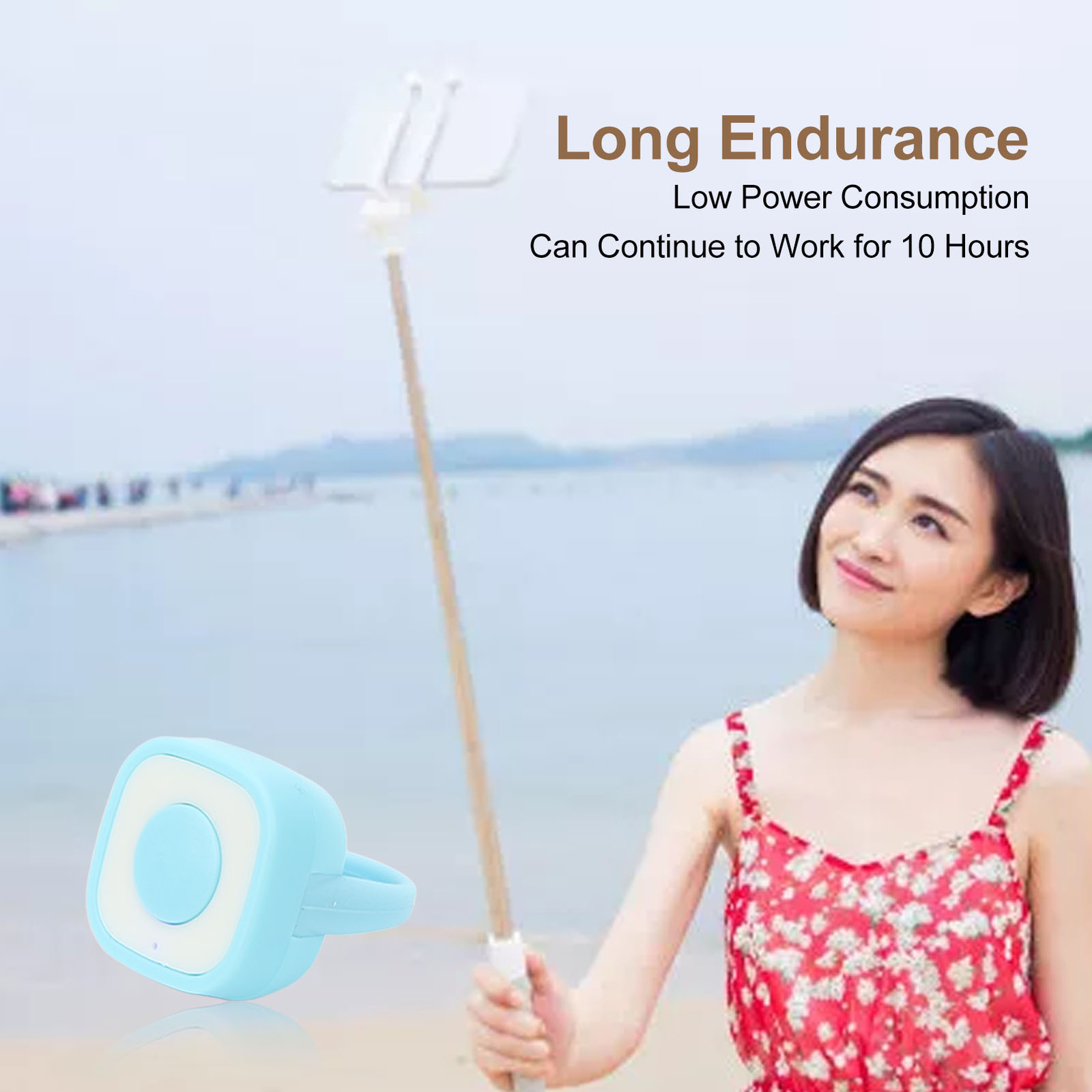 Ring Remote Control Rechargeable Fingertip BT Button Clicker For Camera ...