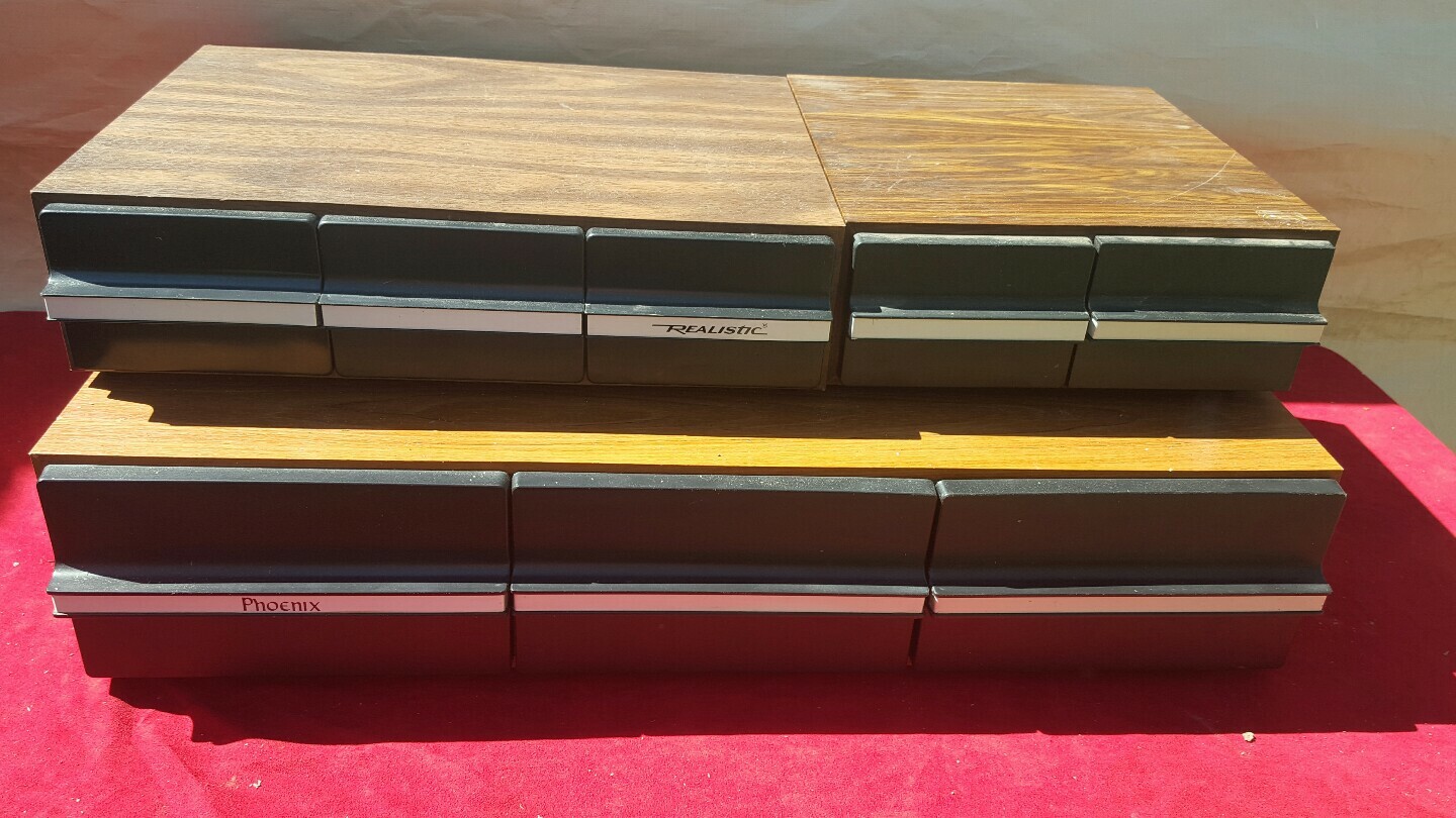 vhs storage box set of 3 2drawer container slots stackable phoenix ...