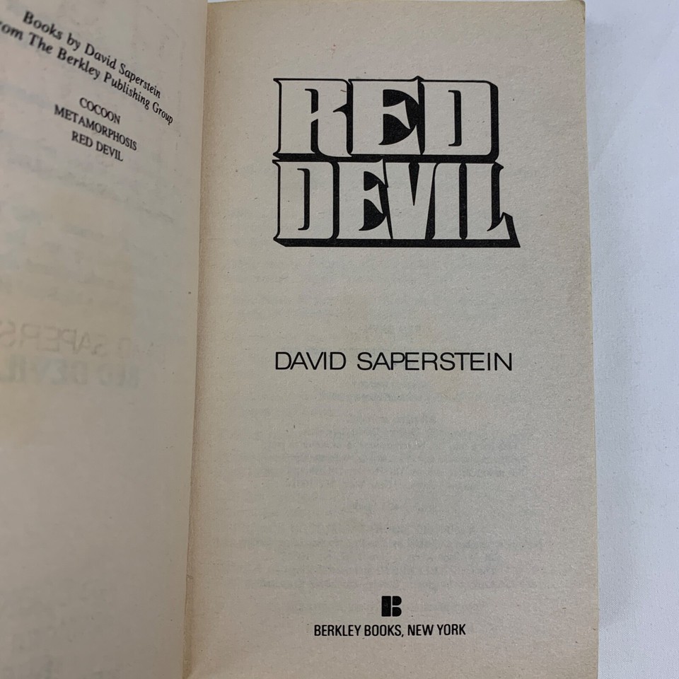 David Saperstein - Red Devil - Berkley PB 1991 True First Edition Rare ...