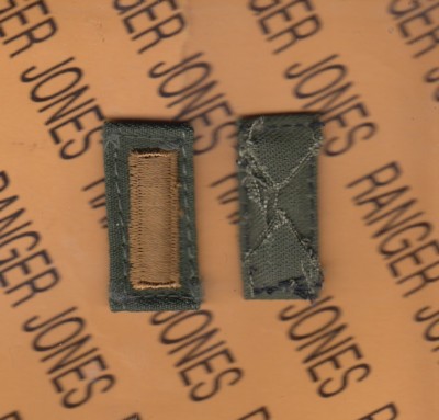 USA 2nd Second Lieutenant 2LT 0-1 OD Green Black rank patch cap hat ...