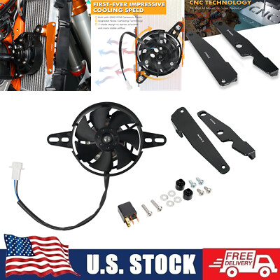 Radiator Cooling Cooler Fan For KTM 150 250 300 350 450 500 XCW/EXC ...