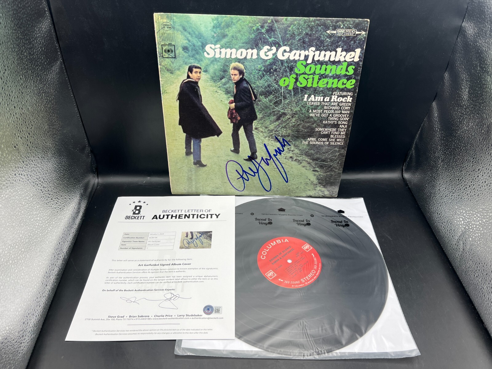 Simon & Garfunkel Signed Autograph Sounds of Silence Vinyl LP Album ...